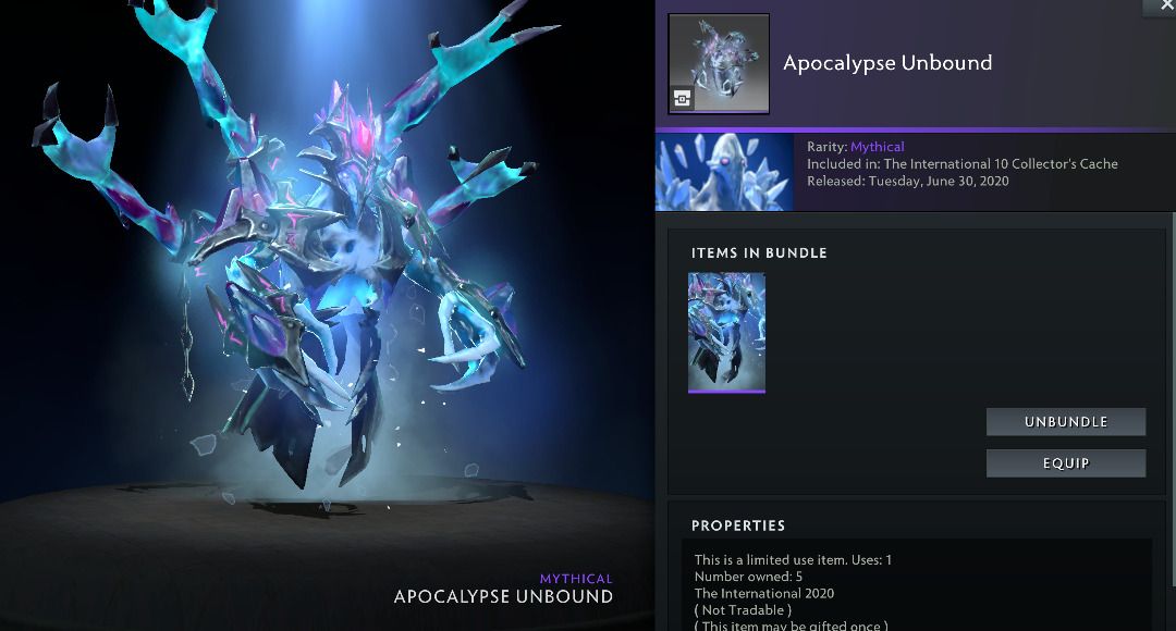 Dota Dota2 The International 10 Collector's Cache Origin of the Dark ...