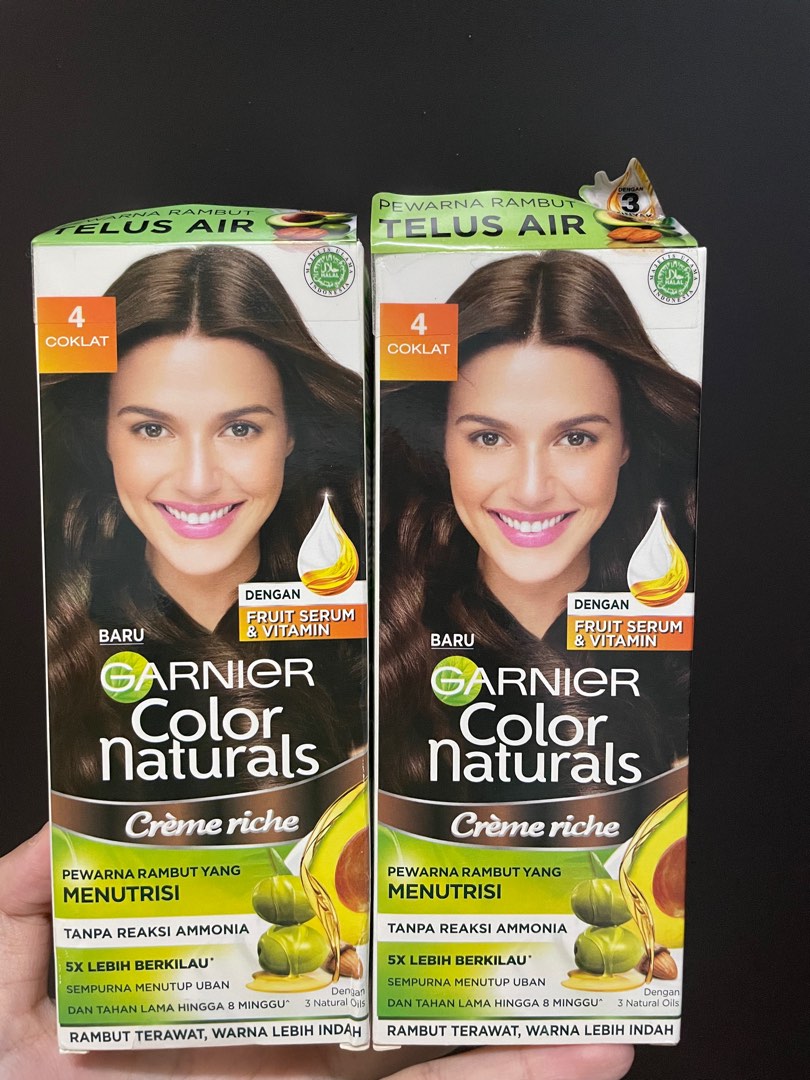 Garnier hair colour dark brown (2 boxes), Beauty & Personal Care, Hair ...