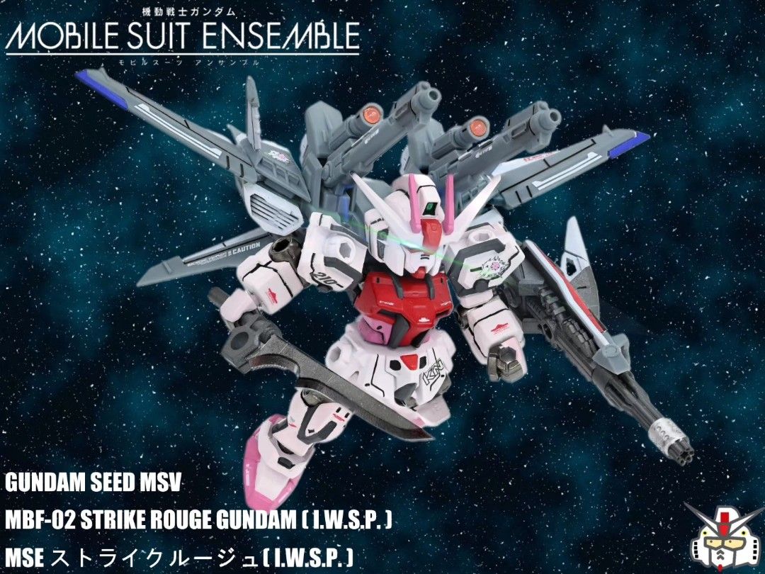 《代工》《獨家+GK》 MSE 高達模型 MOBILE SUIT ENSEMBLE (Seed系列) 第10彈 嫣紅突擊高達 Rouge strike gundam (I.W.S.P), 興趣 ...