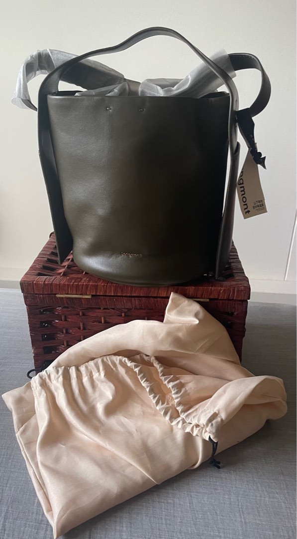 Songmont limited edition colour khaki green drippy bucket bag , Women's ...