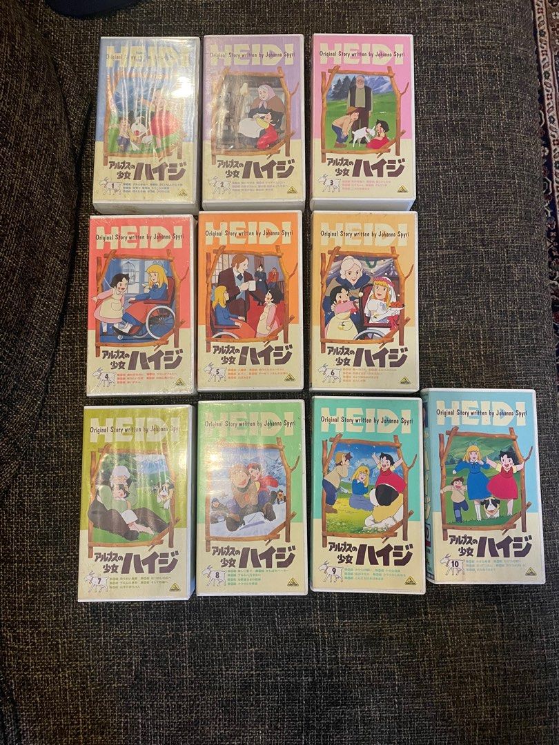 Heidi Girl of the Alps VHS Collection Volume 1-10 VTG Japanese Anime ...