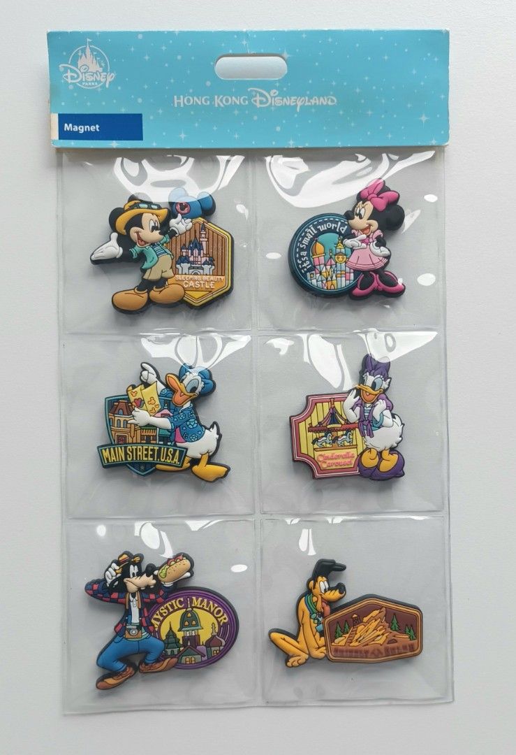 Hong Kong Disneyland Magnet 香港迪士尼磁石一套六件, 興趣及遊戲, 玩具 & 遊戲類 - Carousell