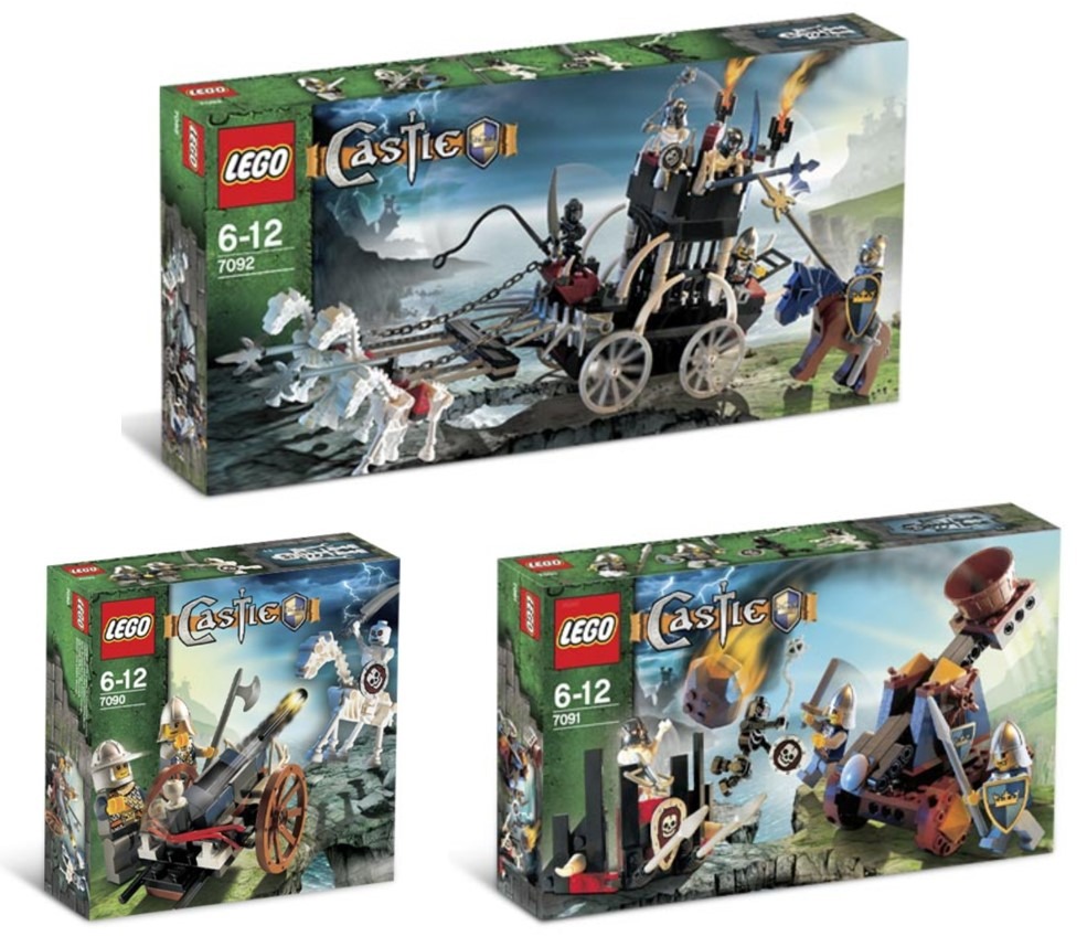 Lego Castle Crossbow Attack (7090) Knights' Catapult Defense (7091 ...