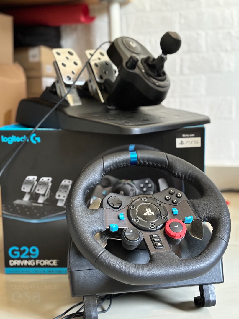 Logitech G29 Driving Force (One Set), Video Gaming, Gaming Accessories ...