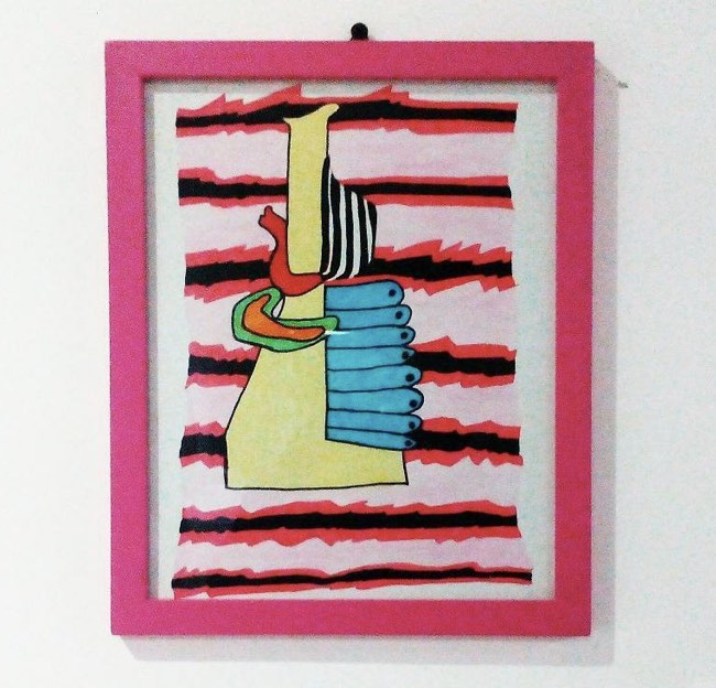 Lukisan home decor "Modern People" drawing on paper frame poster ...