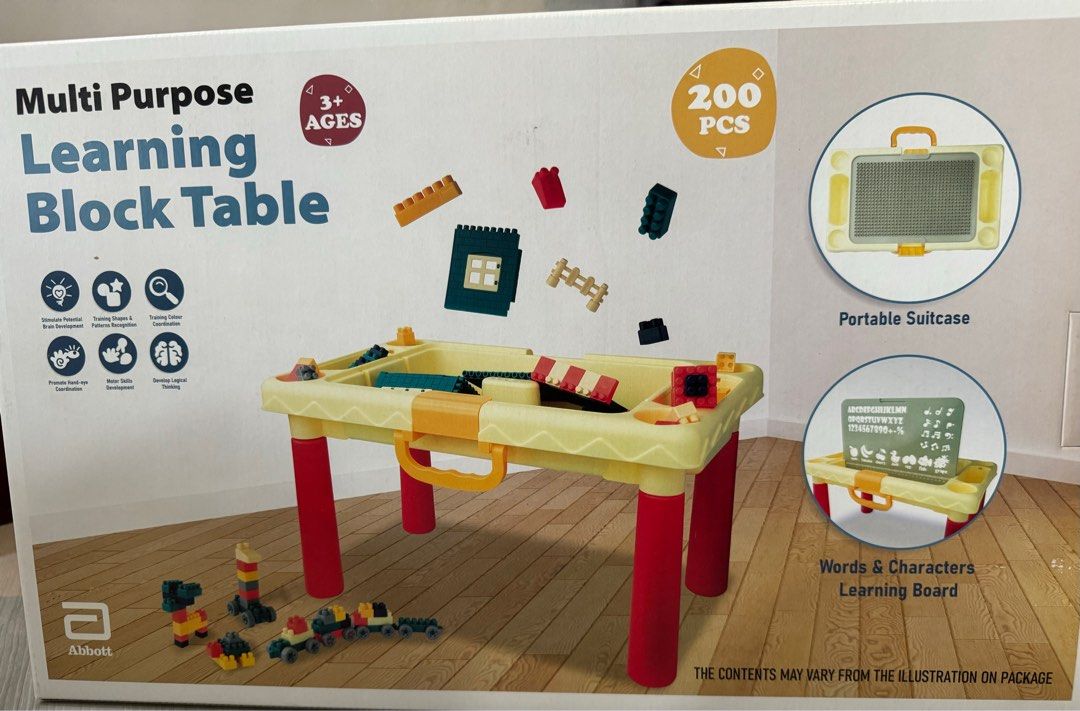 Multi Purpose Learning Block Table, Hobbies & Toys, Toys & Games on ...