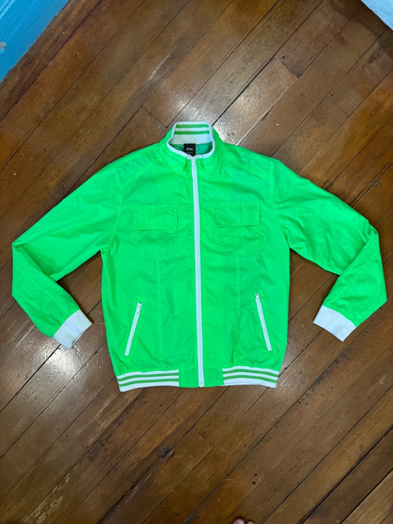 Neon green jacket, Men's Fashion, Coats, Jackets and Outerwear on Carousell