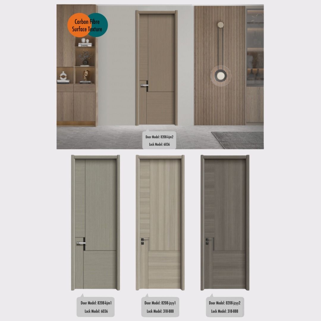 (New 2024 Launch Design) Carbon Fibre Door / HDB BTO Door and Gate ...