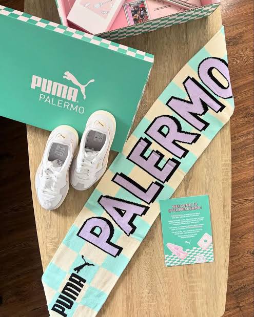 *NEW* PUMA Palermo pastel lavender aqua green scarf, Women's Fashion ...