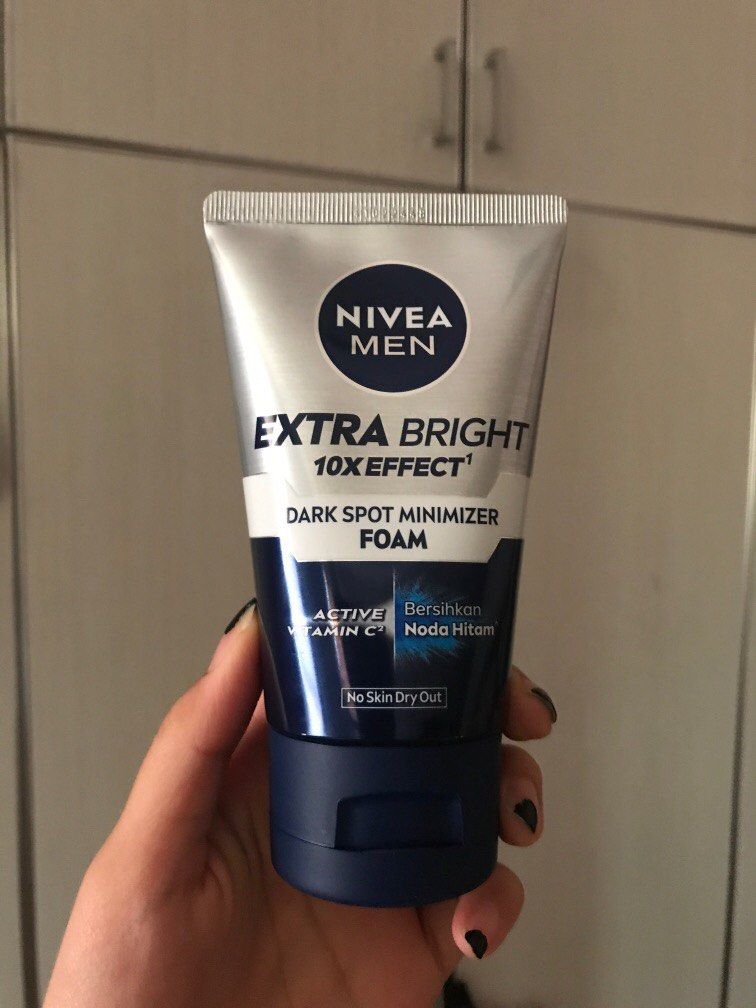 nivea men extra bright 10x effect foam cuci muka 100ml, Kesehatan ...