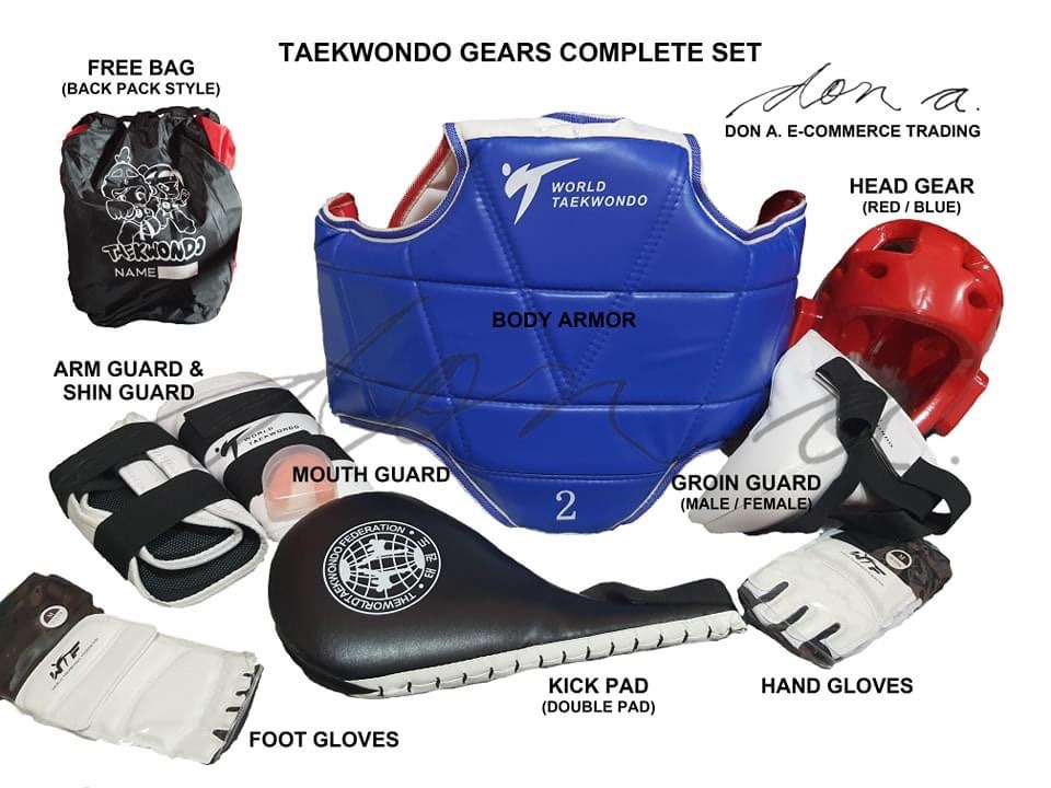 Official World Taekwondo Complete Taekwondo Gears, Sports Equipment ...