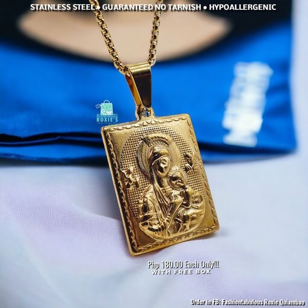 Our Lady of Perpetual Help Pendant with CHAIN, Women's Fashion, Jewelry ...