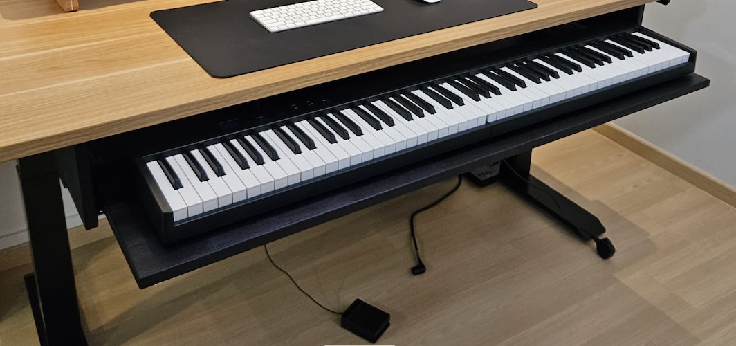 Piano Tray, Piano Keyboard Pullout Tray, Covert Any Desk to Piano Desk ...