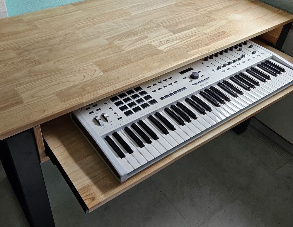 Piano Tray, Piano Keyboard Pullout Tray, Covert Any Desk to Piano Desk ...