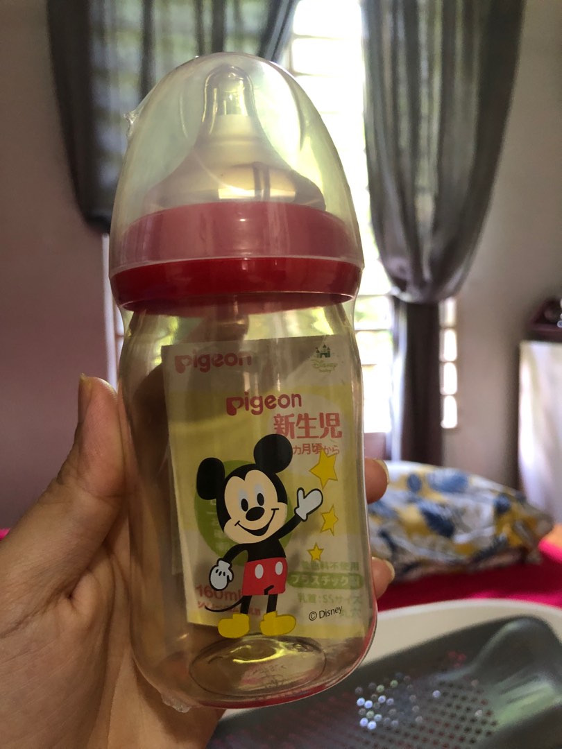 Pigeon mickey 160ml, Babies & Kids, Nursing & Feeding, Breastfeeding & Bottle Feeding on Carousell