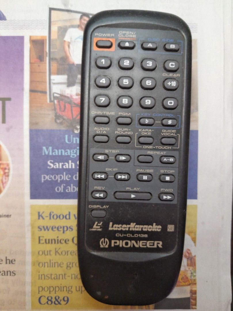 PIONEER LASER LD PLAYER REMOTE, TV & Home Appliances, TV ...