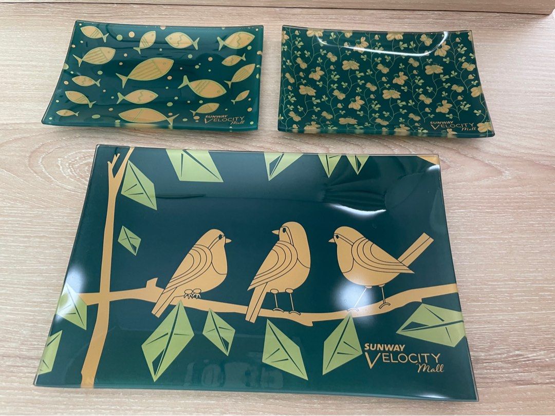 Piring Raya Corak Bunga dan Burung, Furniture & Home Living ...