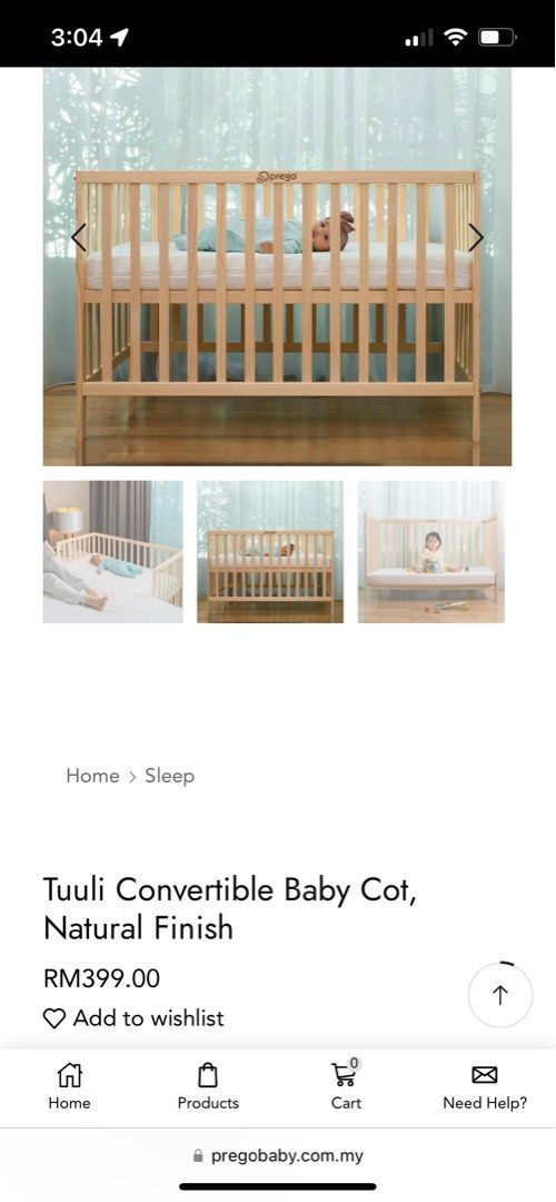 prego baby cot, Babies & Kids, Baby Nursery & Kids Furniture, Cots ...
