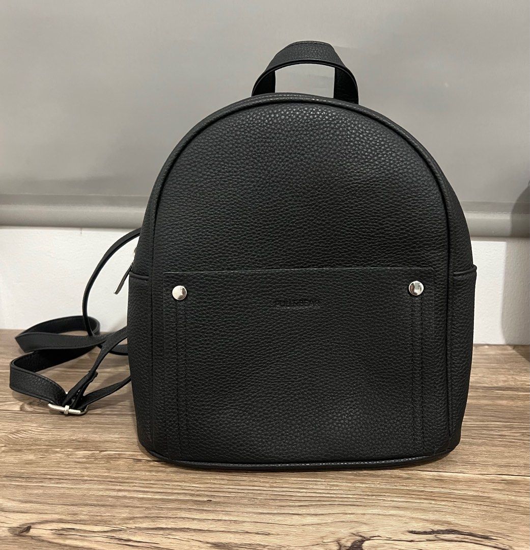 Pull&Bear Black Mini Backpack, Women's Fashion, Bags & Wallets ...