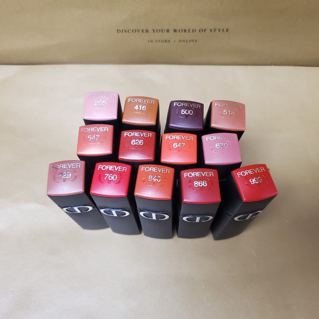 Rouge Dior Forever 黑管唇膏 265 500 416 670 518 999 729 547 626 760 840 647 ...