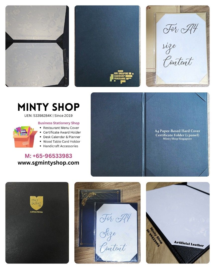 【SG Stock】 A4 Certificate Holder Singapore |【Certificate Folder ...