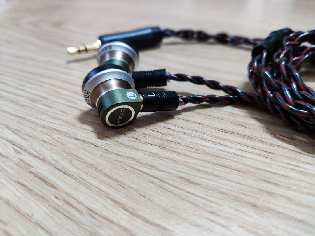 Smabat M4 Super One Driver HiFi Hi-Fi Flat Earphone Earbuds Detachable MMCX Cable 3.5mm 4.4mm ...