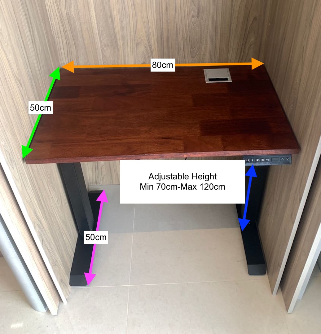 Small Adjustable Height Desk, Adjustable Desk, Narrow Adjustable Desk ...