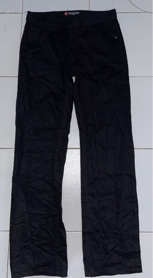 Southpole Black Pants, Men's Fashion, Bottoms, Jeans on Carousell