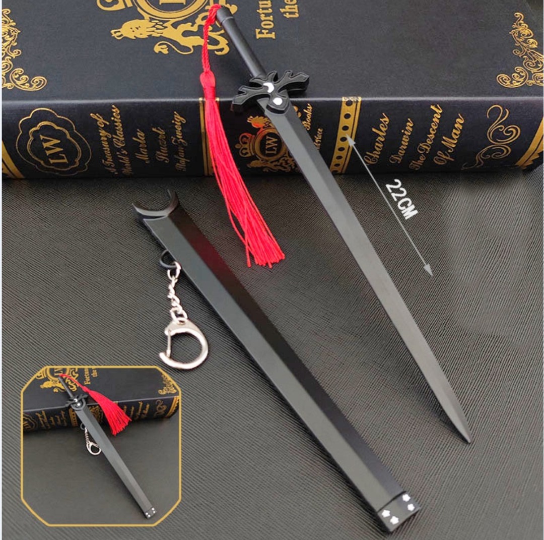 Sword Art online Kirito Kirigaya Kazuto star treasure sword Keychain 22 ...