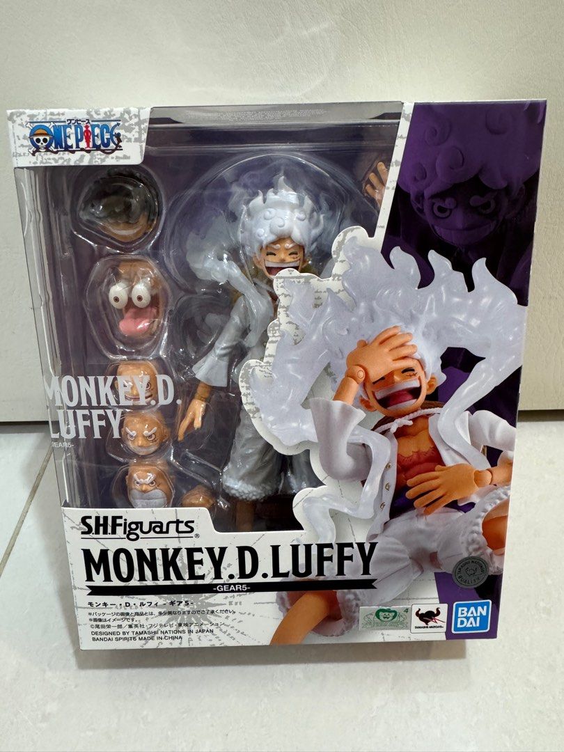 TAMASHII NATIONS One Piece Monkey D. Luffy Gear 5 Bandai Spirits S.H.Figuarts Action Figure ...