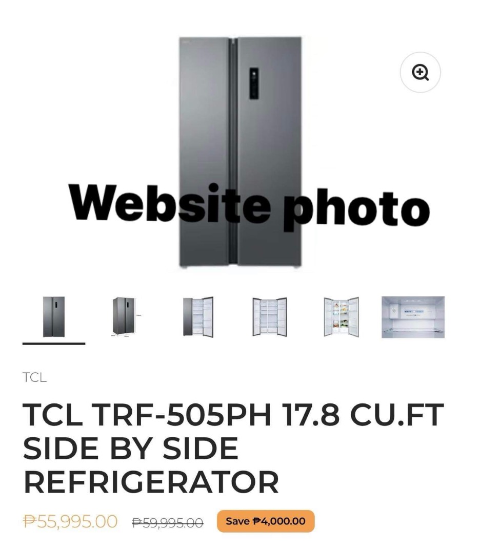 Tcl twin door inverter ref, TV & Home Appliances, Kitchen Appliances ...