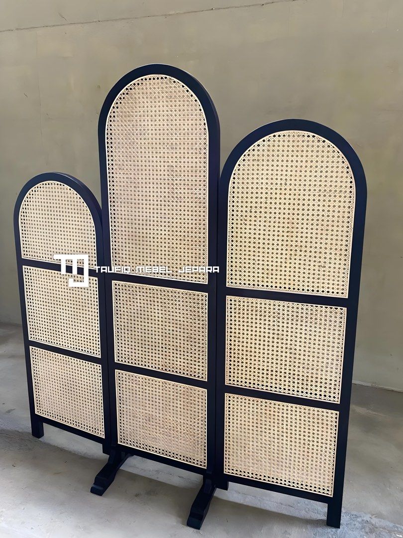 Teak Wood Rattan Room Divider Sketch / Sketsel Penyekat Ruangan Rotan ...