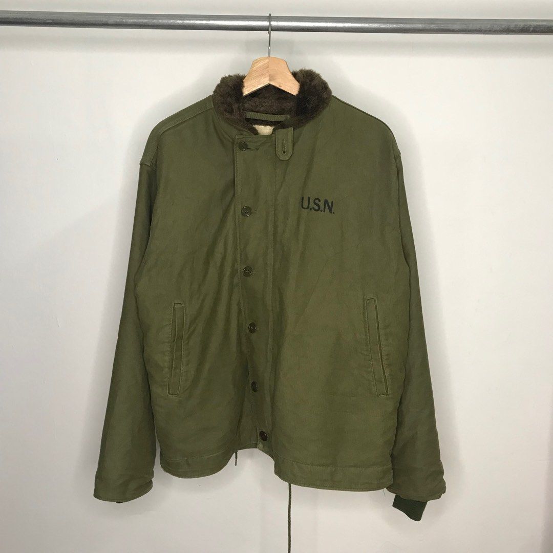 Vintage WW2 USN Deck Jacket Army, Men's Fashion, Coats, Jackets and ...
