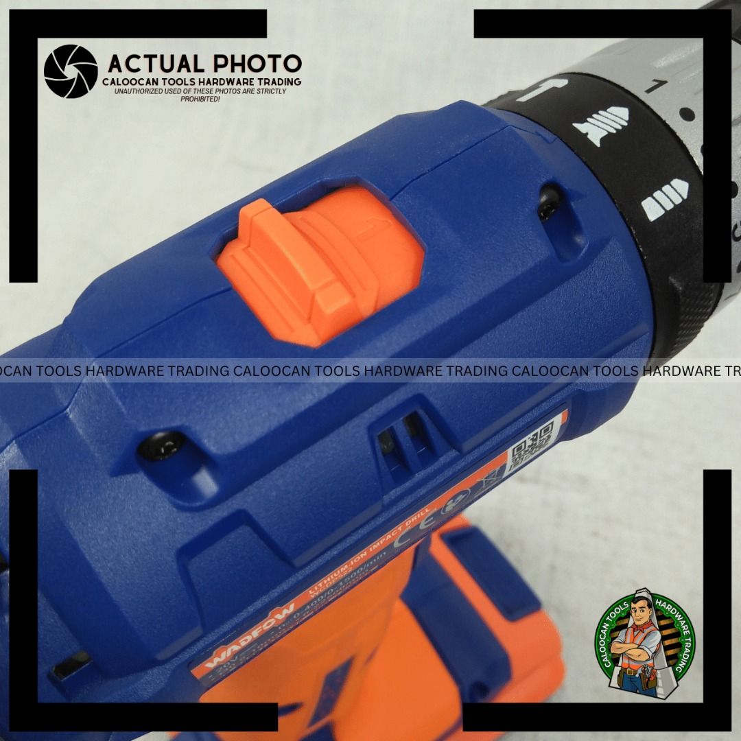 Wadfow 20V Lithium-Ion Cordless Impact Drill with Battery and Charger ...
