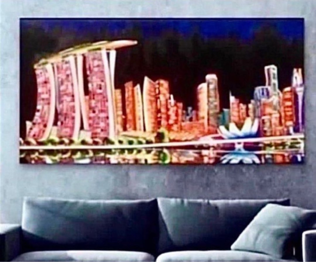 ️ Customised Oil Painting Handpainted Art MBS Marina Bay Sands, Hobbies ...