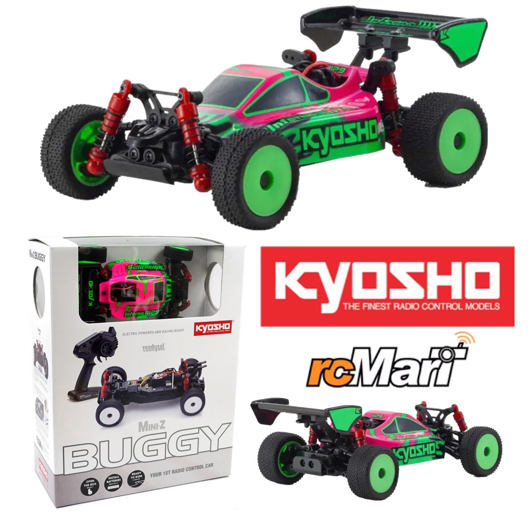 日本京商 Kyosho Mini-Z 迷你遙控越野車| Mini-Z Buggy INFERNO MP9 Pink Green ...