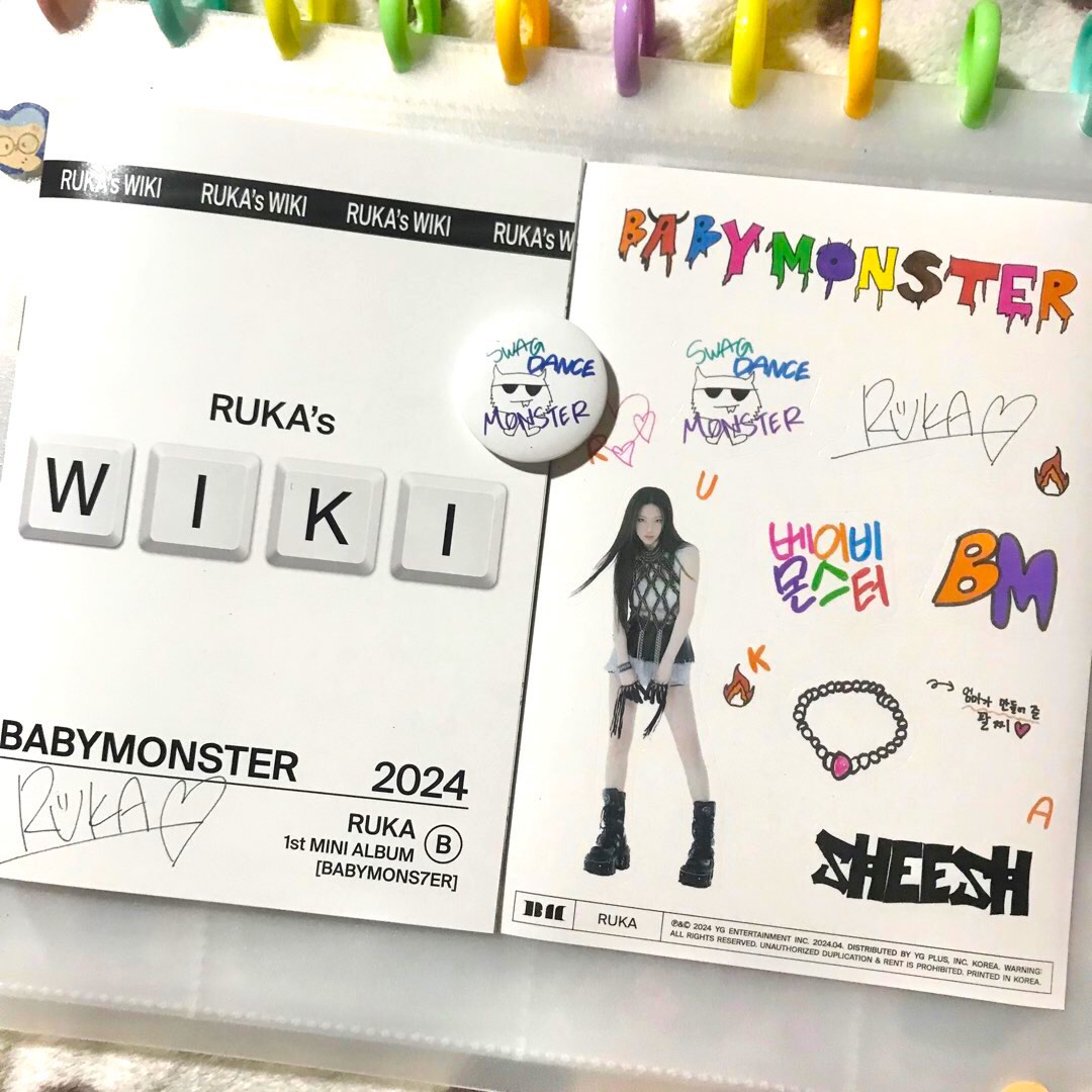 BABYMONSTER Ruka 1st Mini Album Inclusions Set, Hobbies & Toys ...