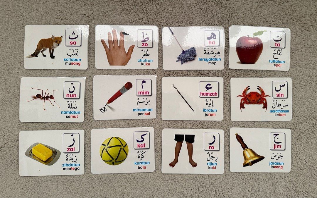 Bahasa Arab flash cards, Hobbies & Toys, Toys & Games on Carousell
