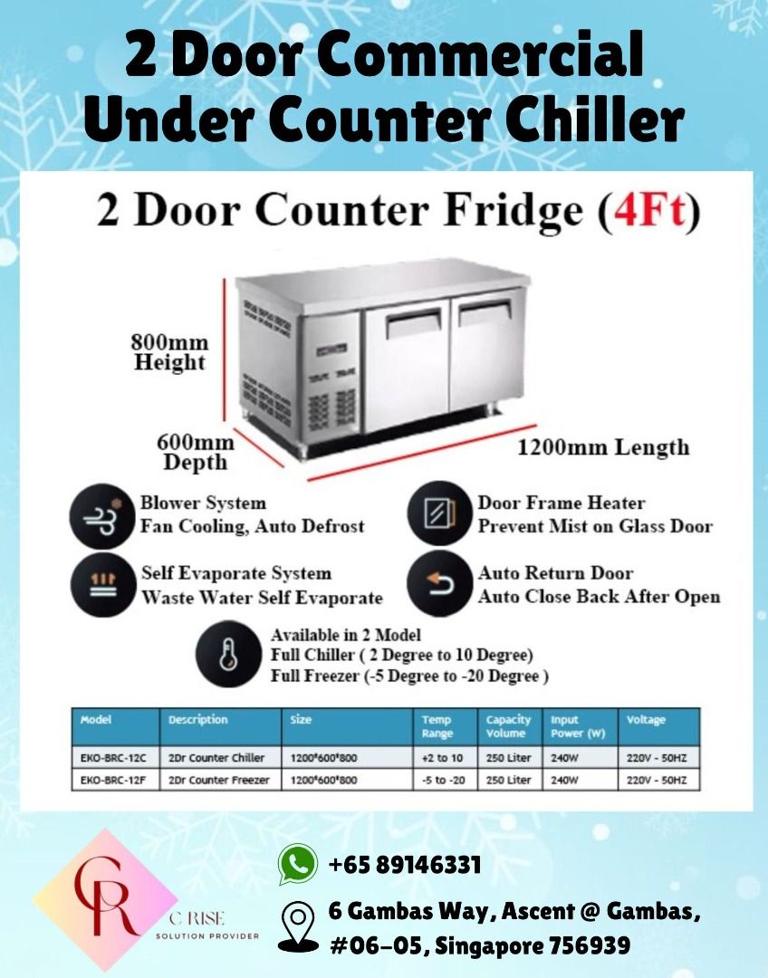 Commercial Fridge Chiller/Freezer Blower System Countertop Fridge, TV ...
