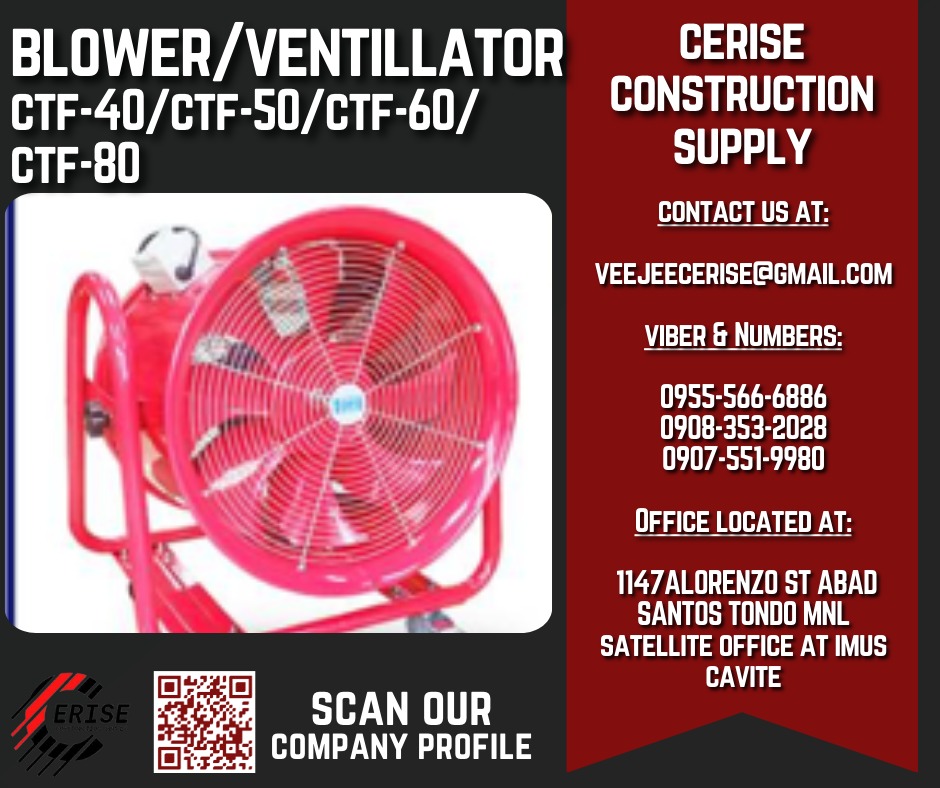 BLOWER/VENTILLATOR CTF-40/CTF-50/CTF-60/CTF-80, Commercial & Industrial, Industrial Equipment on ...
