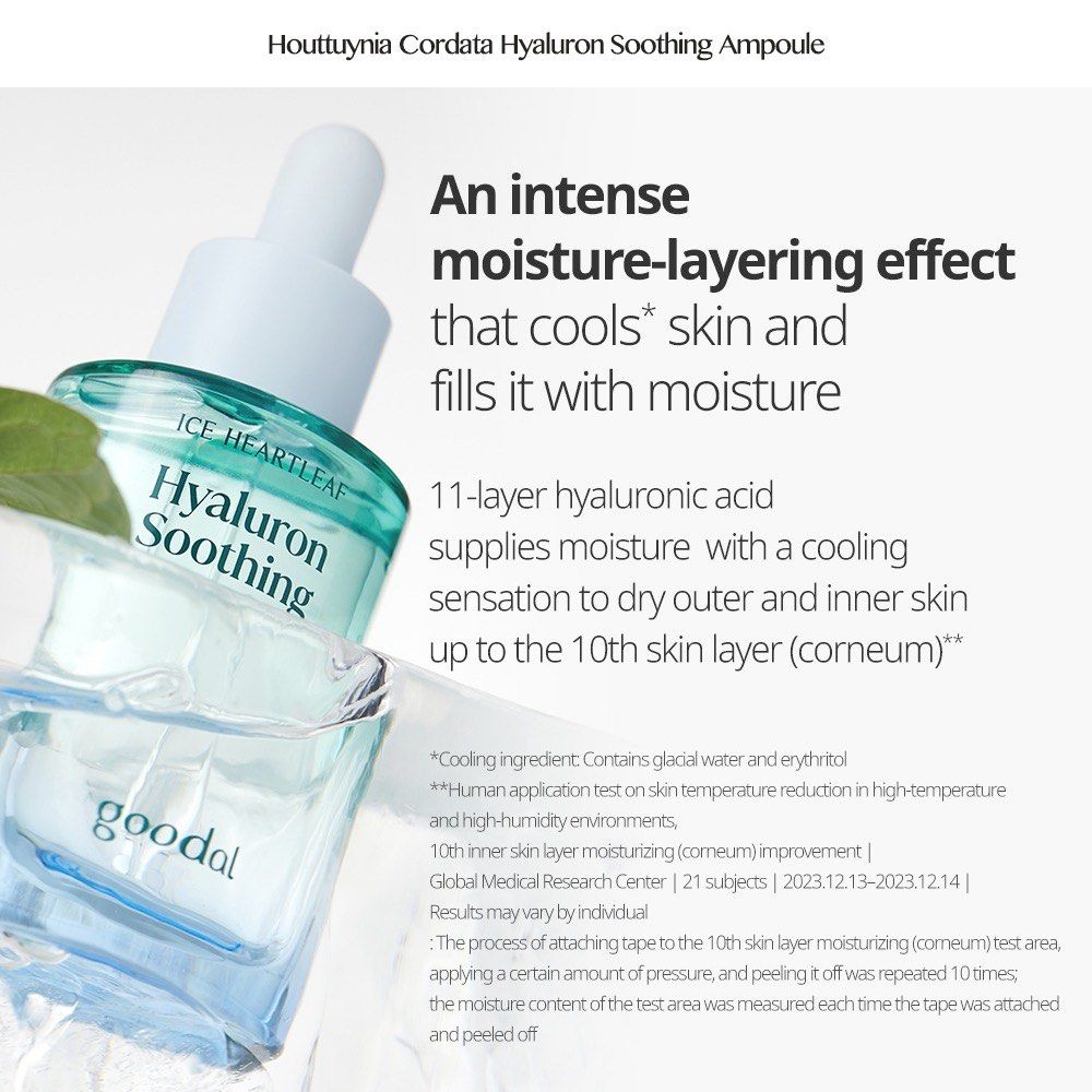 BNIB Goodal Ice Heartleaf Hyaluron Soothing Ampoule, Beauty & Personal ...
