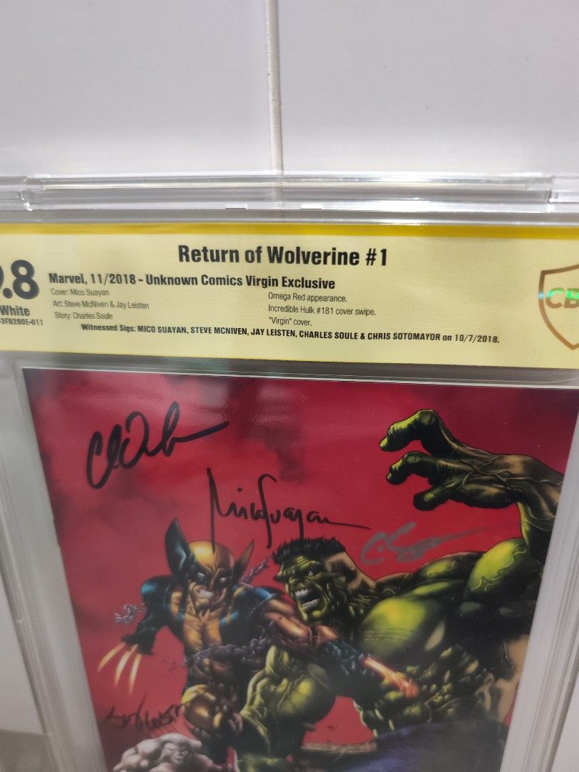 CBCS 9.8 Signature Slab Return of Wolverine #1 Unknown Comics Virgin ...
