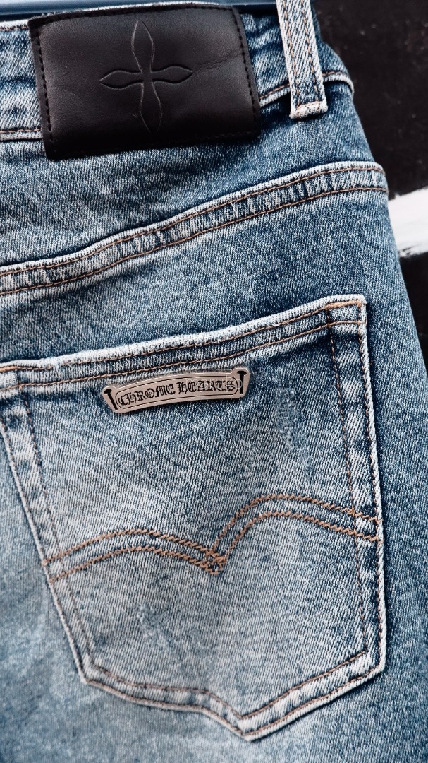 CHROME HEARTS DENIM JEANS, Men's Fashion, Bottoms, Jeans on Carousell