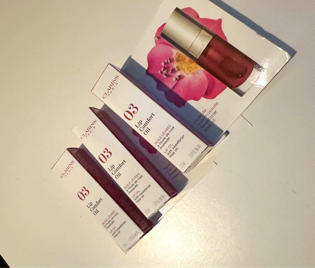 Clarins Lip Oil (mini) 03 Cherry, Beauty & Personal Care, Face, Makeup ...