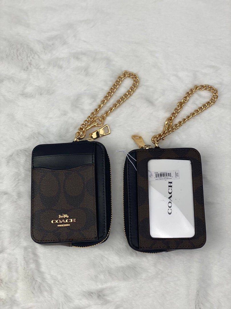Coach Zip Coin Card Case, Luxury, Bags & Wallets on Carousell