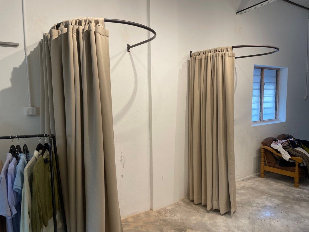 Custom Curved Curtain Fitting Room, Furniture & Home Living, Furniture ...