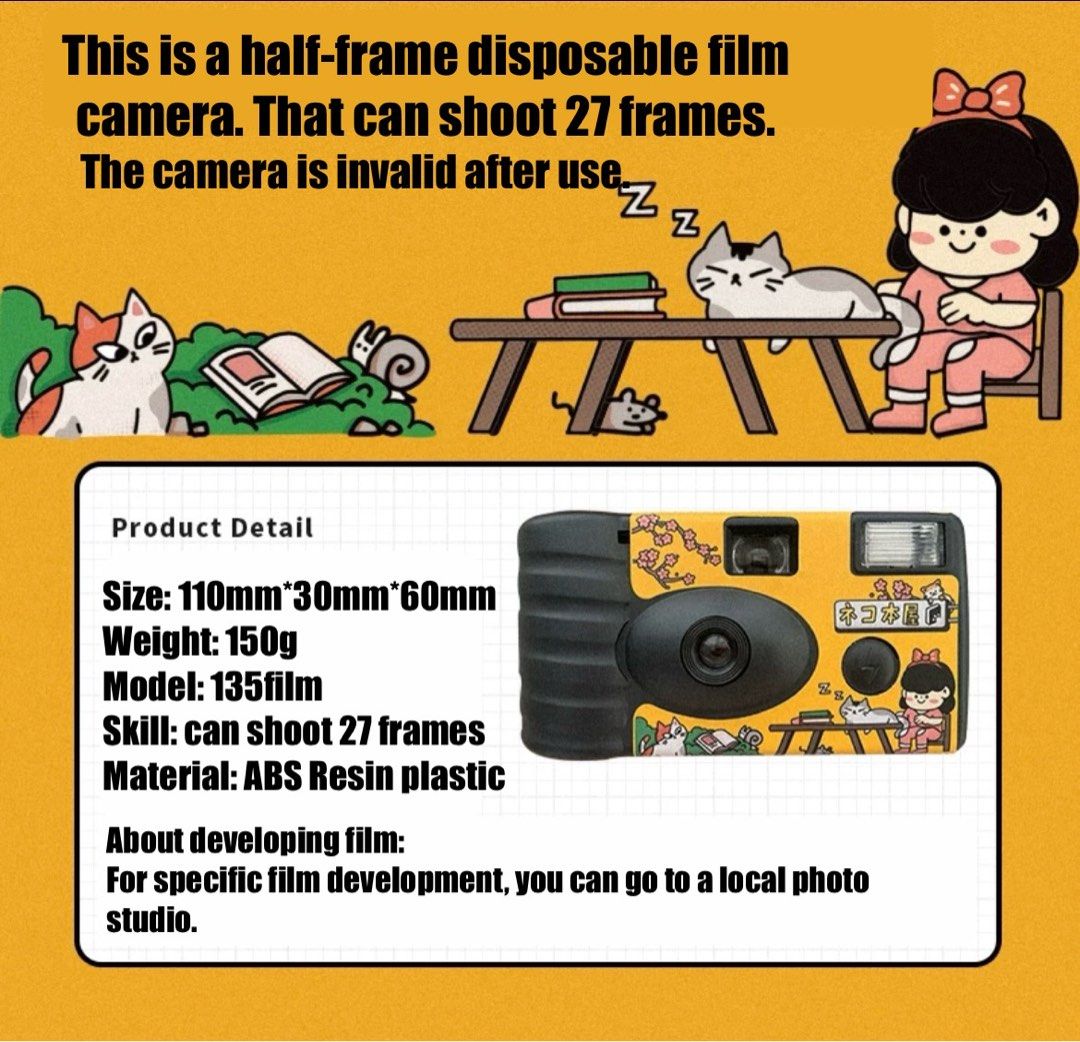 Disposable film 27frames camera FREE DELIVERY, Photography, Cameras on ...