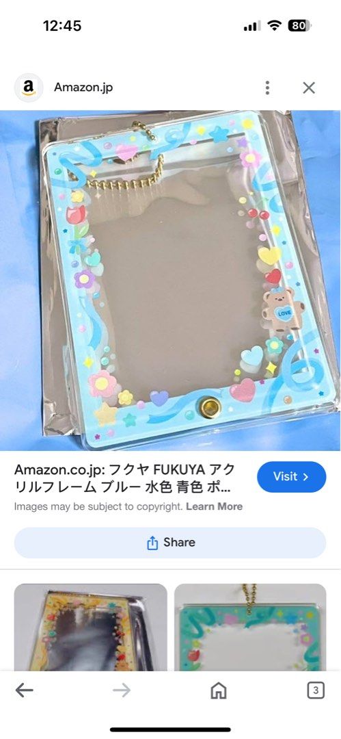 Fukuya fanfancy+ pop colour photocard Acrylic Frame blue, Hobbies ...