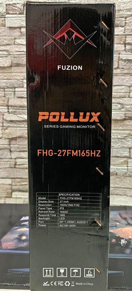 Fuzion Pollux 27inch 165Hz Gaming Monitor, Computers & Tech, Parts ...