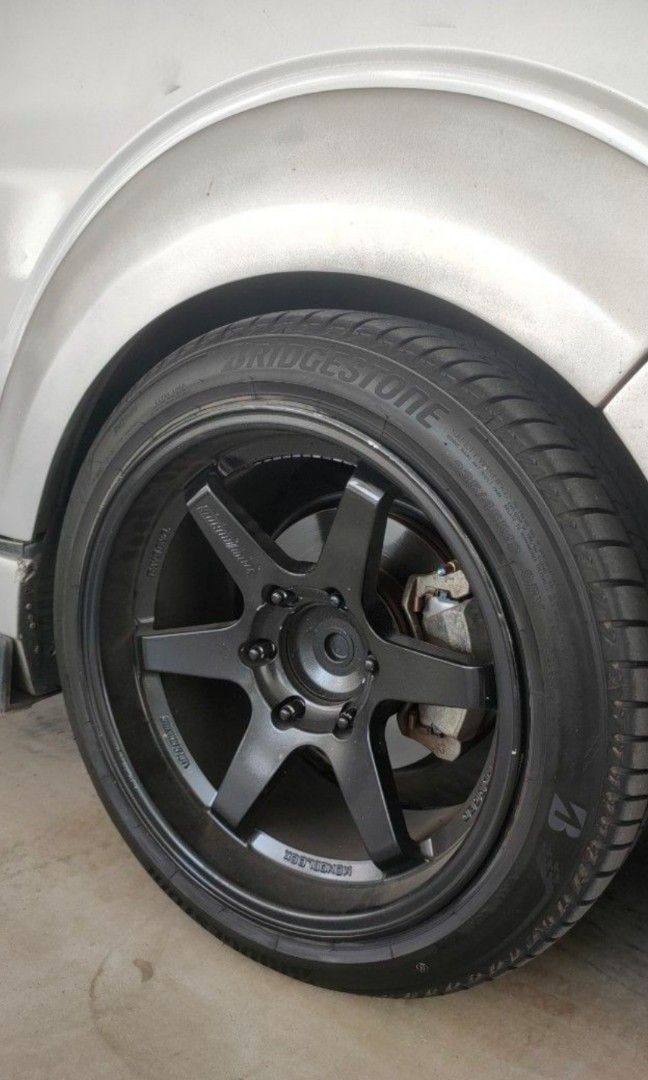 Hiace Rim TE37, Car Accessories, Tyres & Rims on Carousell
